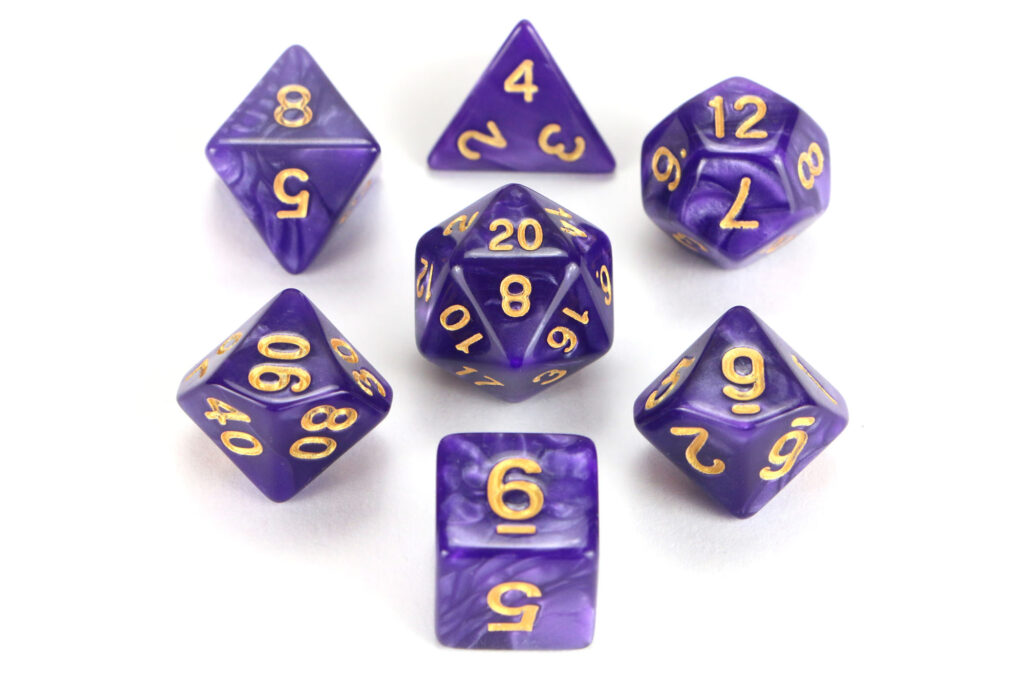 Premium 7-Die Polyhedral Game Dice Set - Delta Dynamic Products